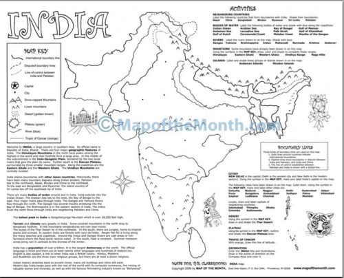 India Map - Maps for the Classroom