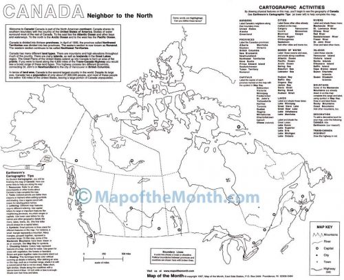 Canada Map - Maps for the Classroom