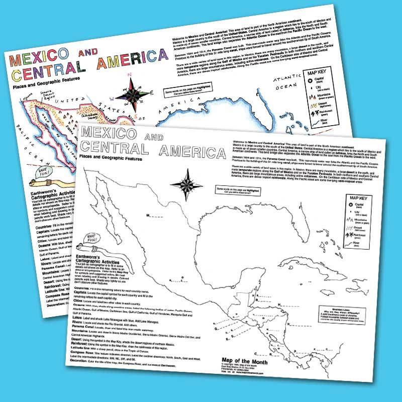 Geography activity maps and resources for the classroom by Map of the Month