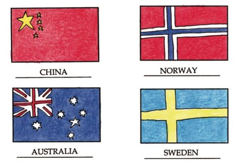 Flags of the World Map - Maps for the Classroom
