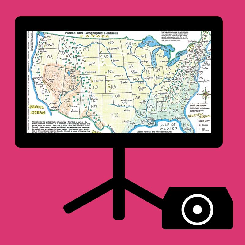 Geography activity maps and resources for the classroom by Map of the Month